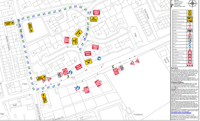 Emergency gas work - Junction of Riding Dene A695, Stocksfield ...